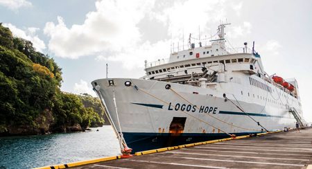 Logos Hope returns to port Kingstown St Vincent December 4, 2025